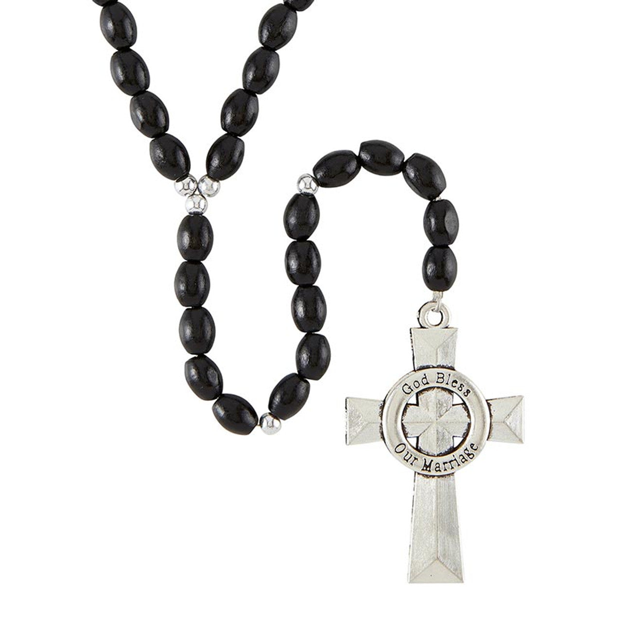 Black Glass Groom's Rosary – Joseph's