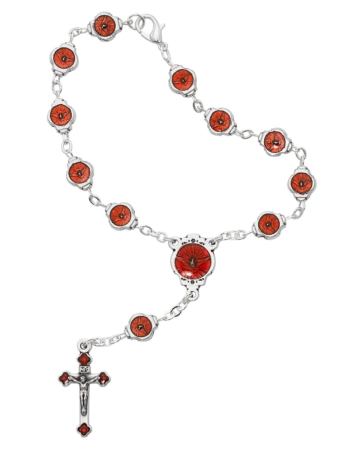 Holy Spirit Red Auto Rosary – Joseph's