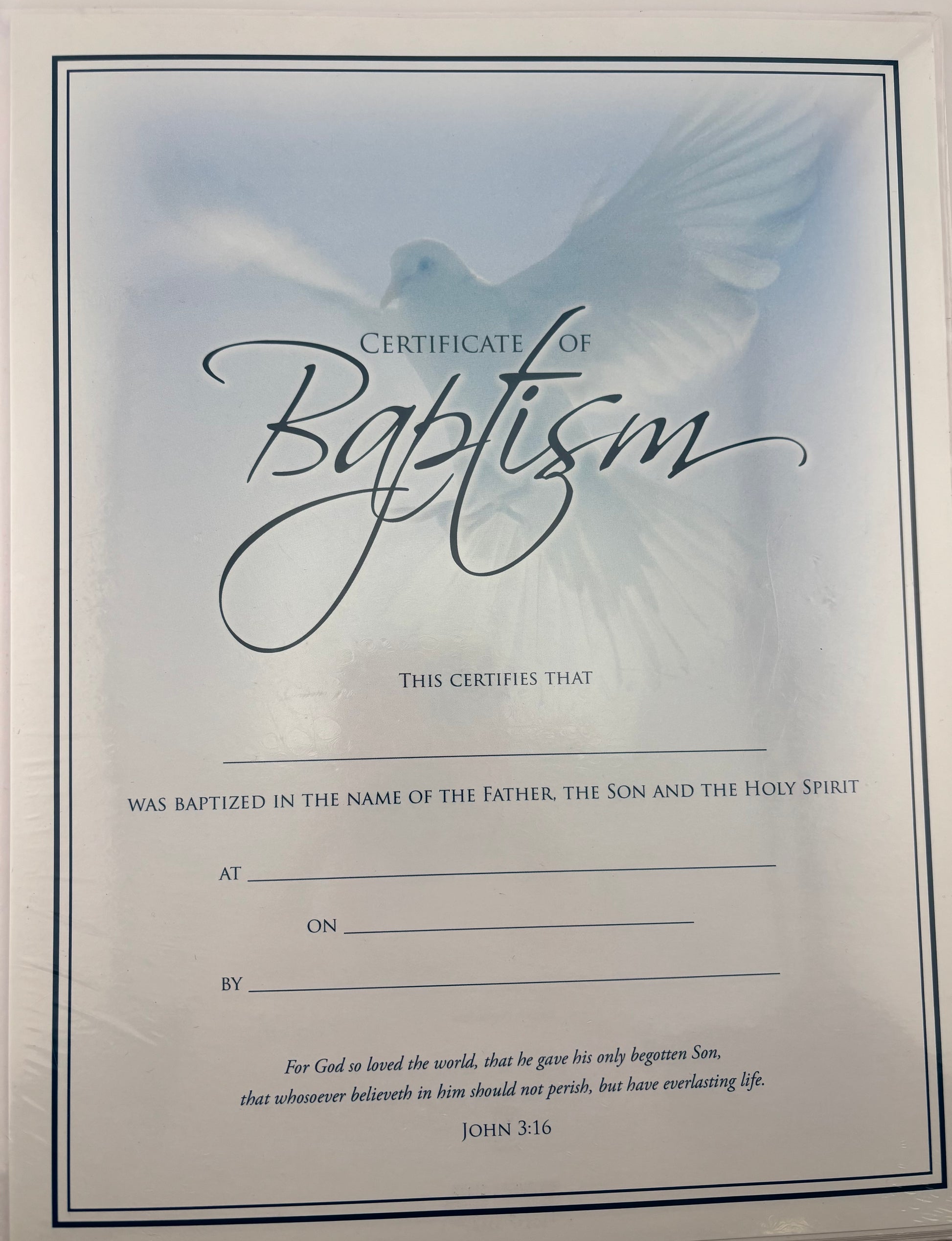 Certificate of Baptism – Joseph's