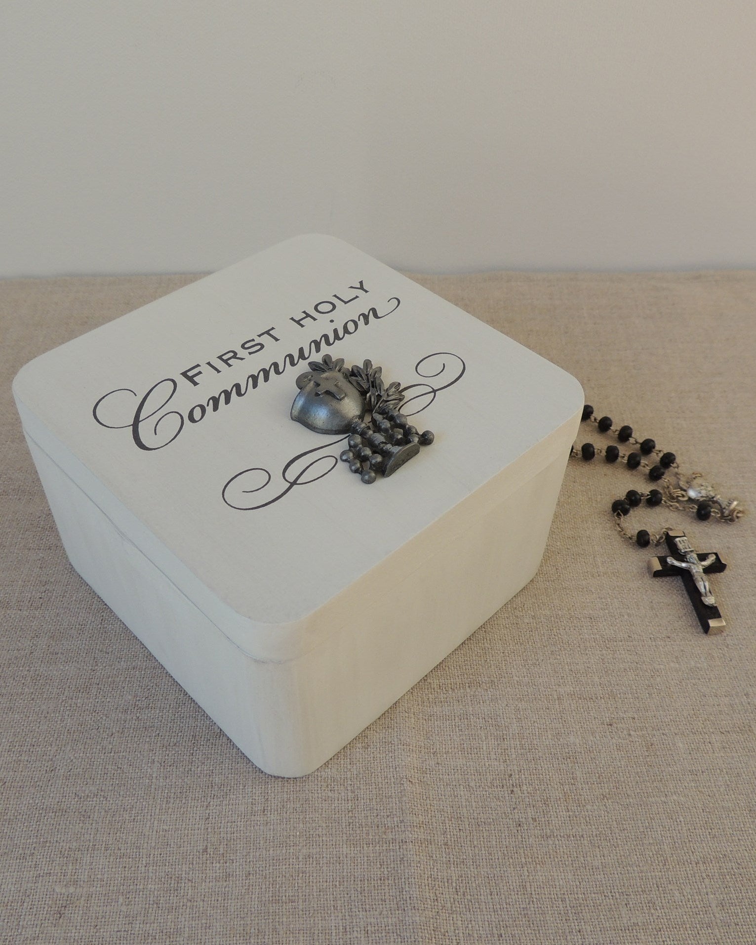 Matte White First Communion Keepsake Box – Joseph's