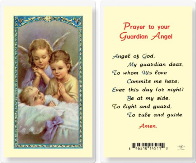 Prayer to Your Guardian Angel Holy Card – Joseph's