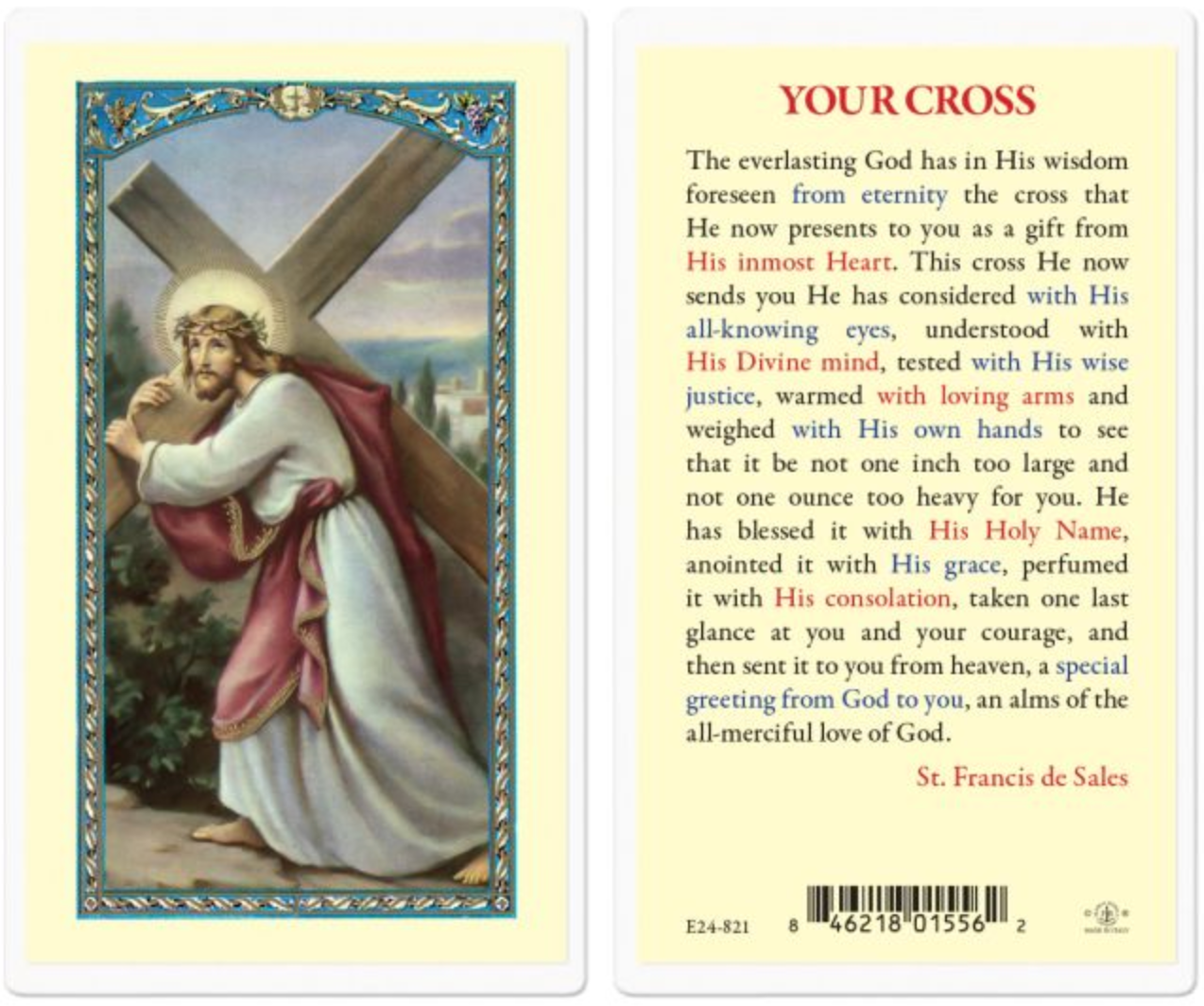 Your Cross Holy Card – Joseph's