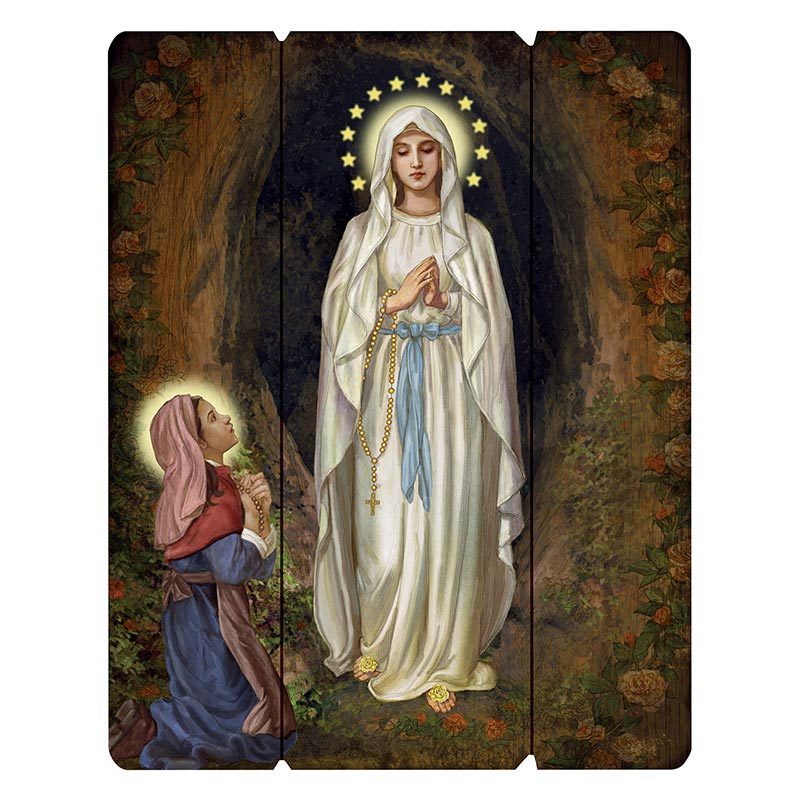 Our Lady of Lourdes Pallet Sign – Joseph's Inspirational