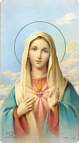 Immaculate Heart of Mary Holy Cards (Pack of 100) – Joseph's