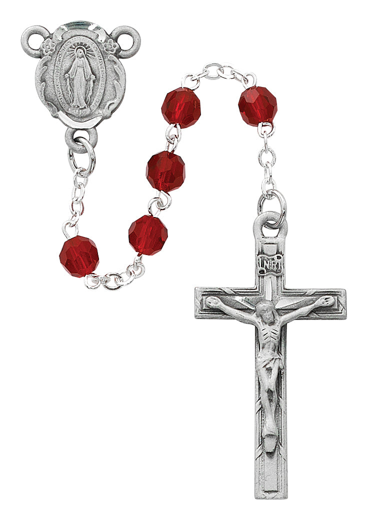 5mm Crystal Garnet Rosary – Joseph's