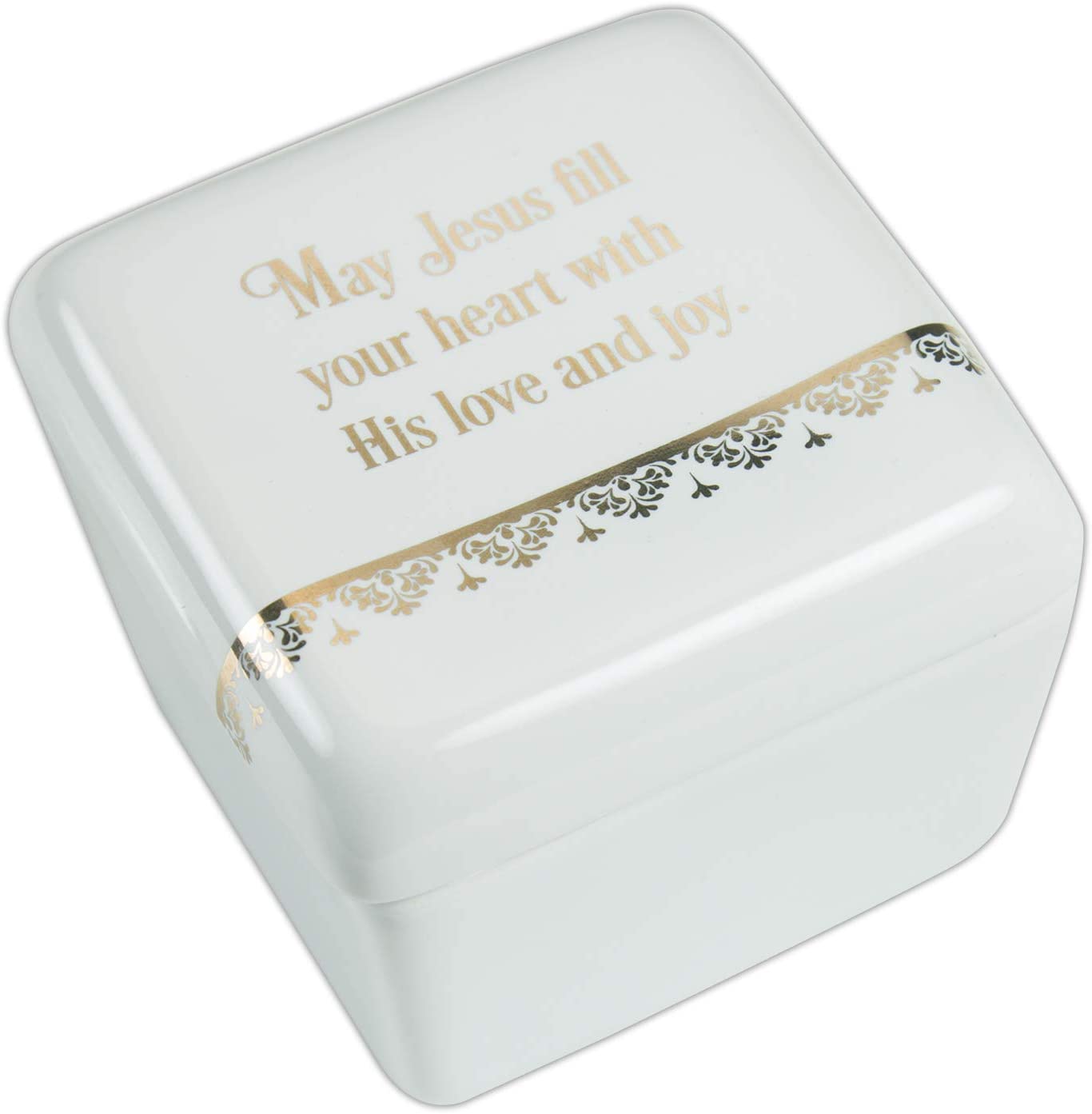 White Ceramic Keepsake Box – Joseph's