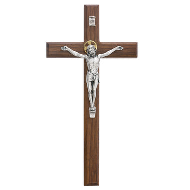 Crucifix 12" Walnut Beveled – Joseph's Inspirational