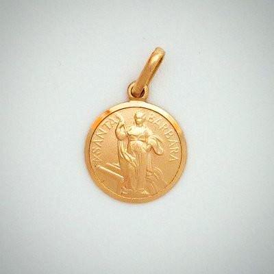 10k Small Round Saint Barbara Medal – Joseph's