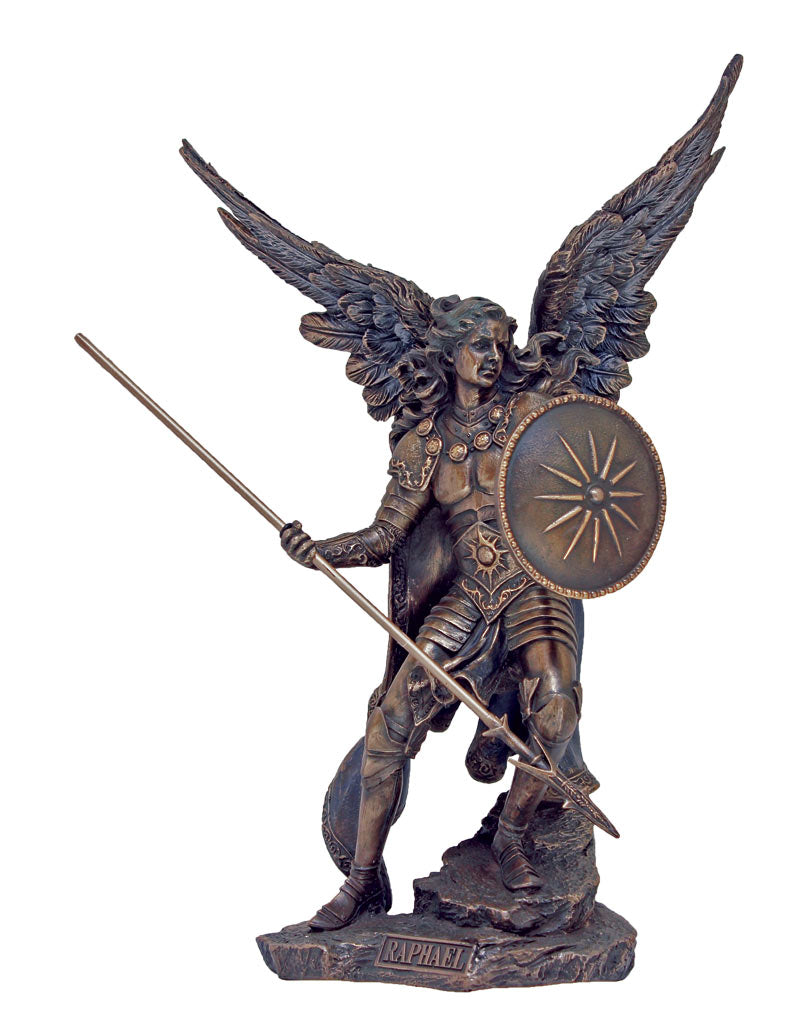 Archangel Raphael Bronze-Painted Statue 9" – Joseph's